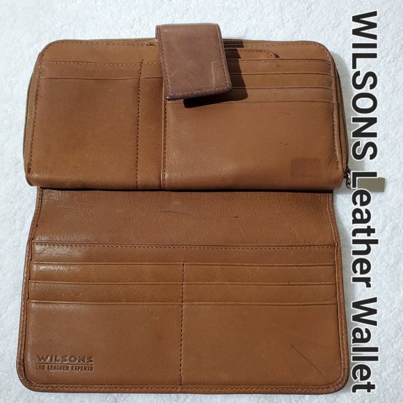 Wilsons Leather | Bags | Wilson Leather Brown Clutch Wallet | Poshmark